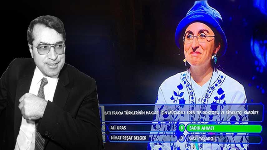 Dr. Sadik Ahmet was asked as a question in the 'Say Bakalım' contest ...